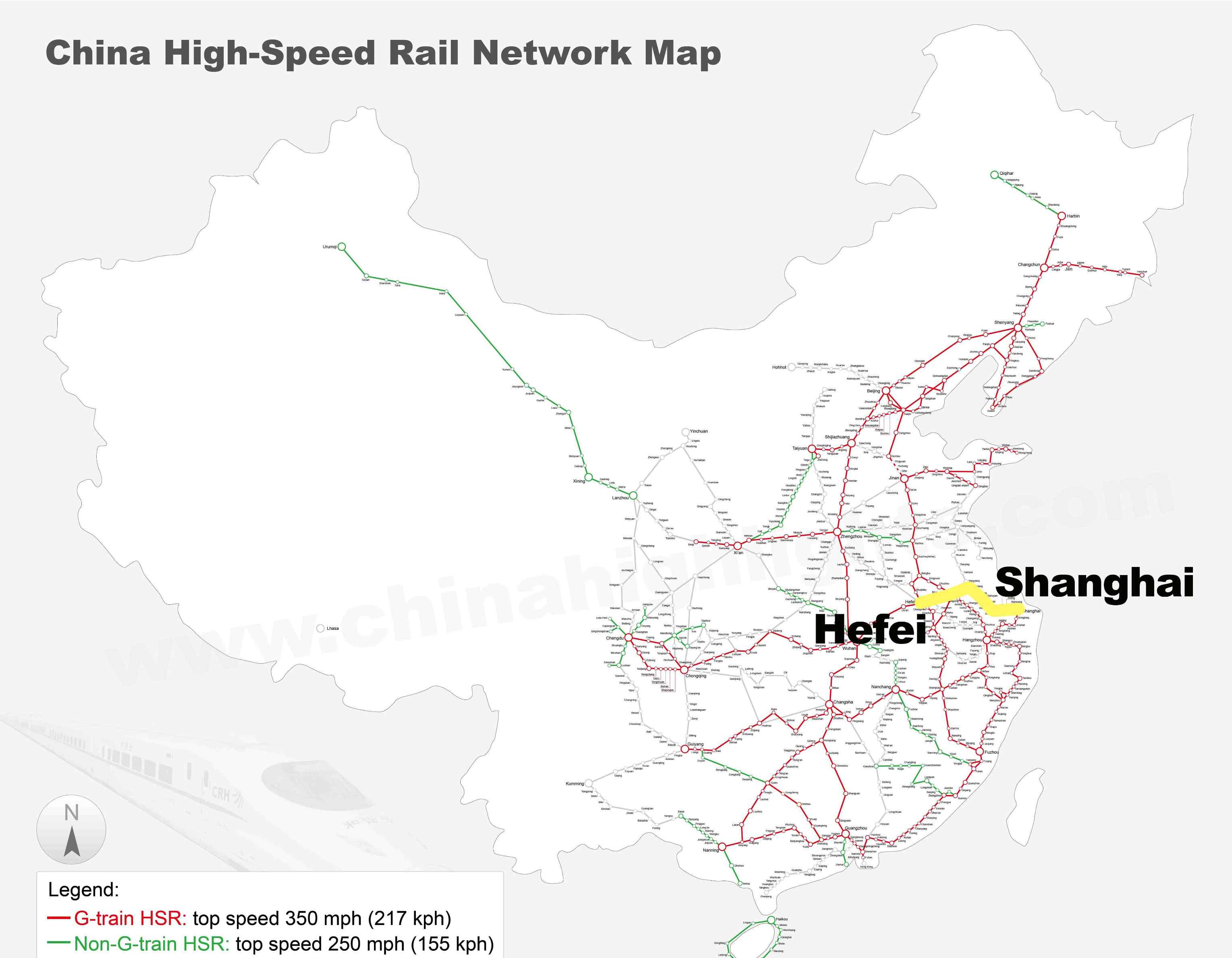 High-Speed Trains from Shanghai to Hefei: Distance, Timetables, and Tickets